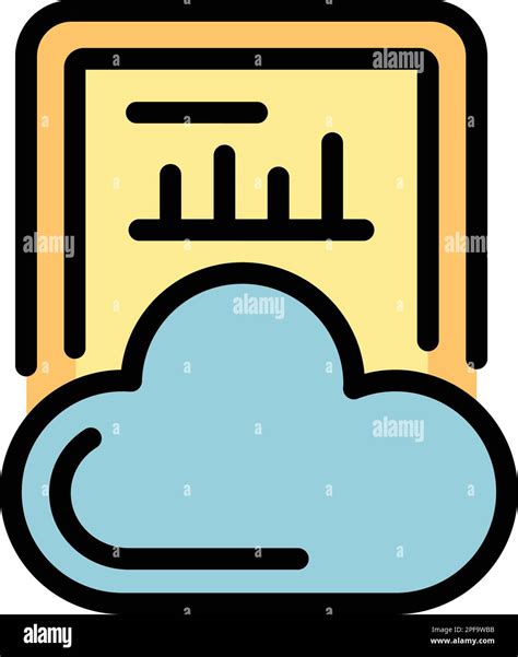 Cloud Report Icon Outline Cloud Report Vector Icon For Web Design Isolated On White Background