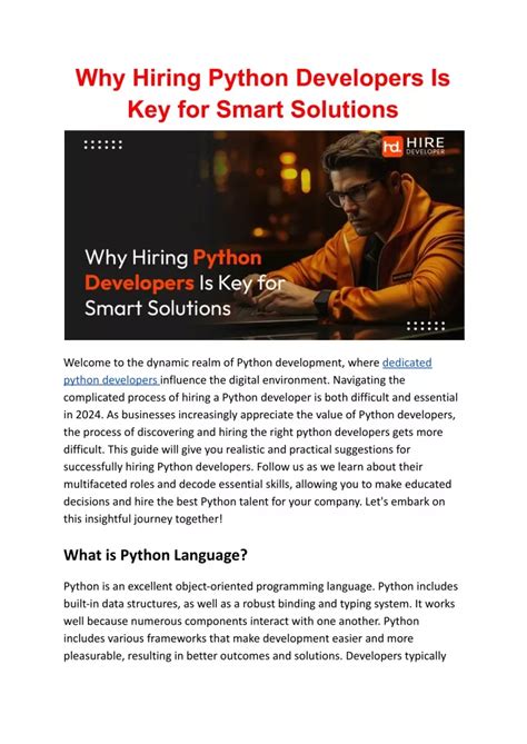 Ppt Hire Python Developers Powerpoint Presentation Free Download