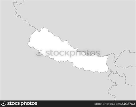Map Of Nepal Political Map Of Nepal With The Several Zones —