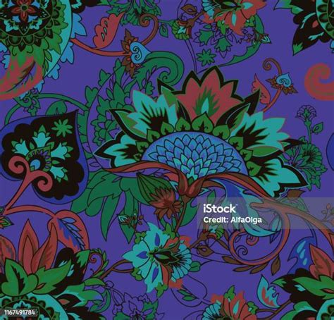 페이 즐 리 동양 페이즐리 장식이있는 원활한 섬유 꽃 패턴 0명에 대한 스톡 벡터 아트 및 기타 이미지 0명 꽃 식물 동아시아 문화 Istock