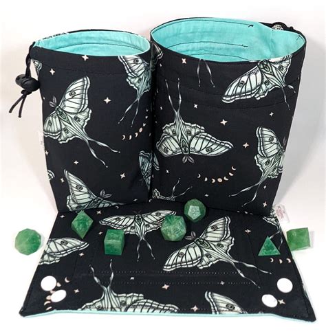 Luna Moth Collection Moth Dnd Accessories Premium Fabric Small Dice