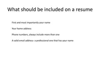 Computer Literacy How To Write A Resume PPTX