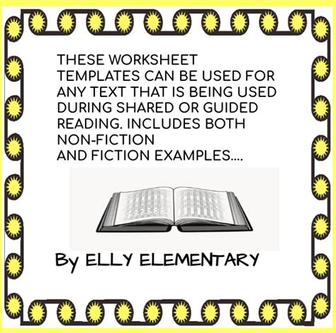 Text Summarizing Worksheet Templates Fiction And Non Fiction Made By