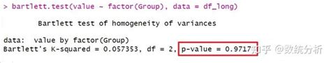 方差齐性检验 知乎