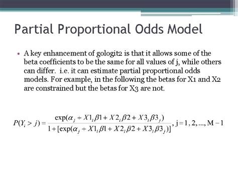 Generalized Ordered Logit Models Part Ii Interpretation Richard