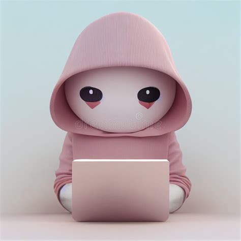 3d Illustration Of Cute Anonymous Man Concept Of Hacker Ninja