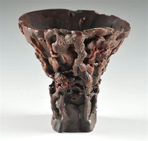 Fine 17th Century Chinese Rhinoceros Horn Libation Cup Ebth