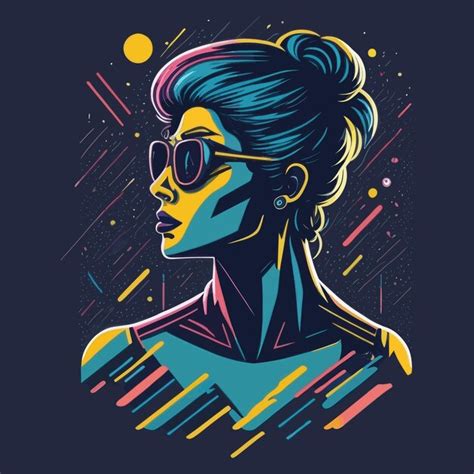 Premium Vector Fashion Girl In Glasses Beautiful Woman