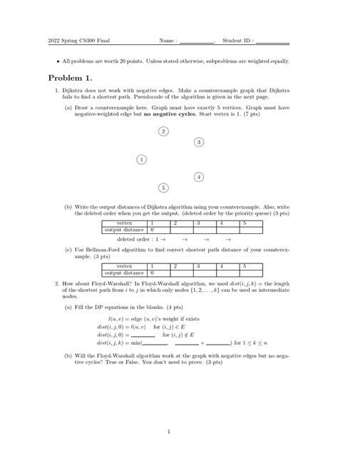 2022 Spring Cs300 Final Pdf Computer Science Computational Problems