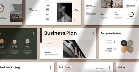 Цифровой шаблон бизнес плана Powerpoint Templatemonster