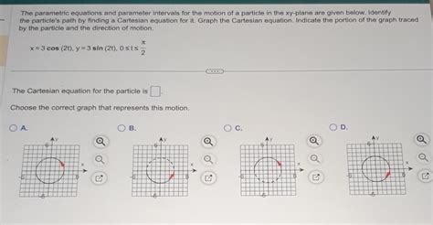 Solved The Parametric Equations And Parameter Intervals For