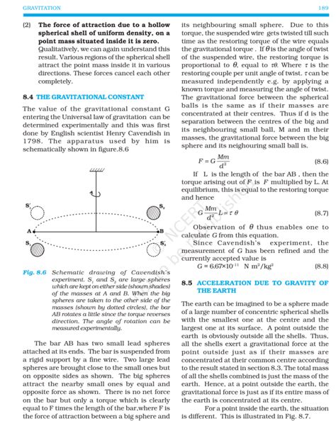 NCERT Book Class 11 Physics Chapter 8 Gravitation