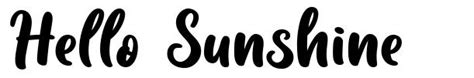 hello sunshine font by nailetter fontriver
