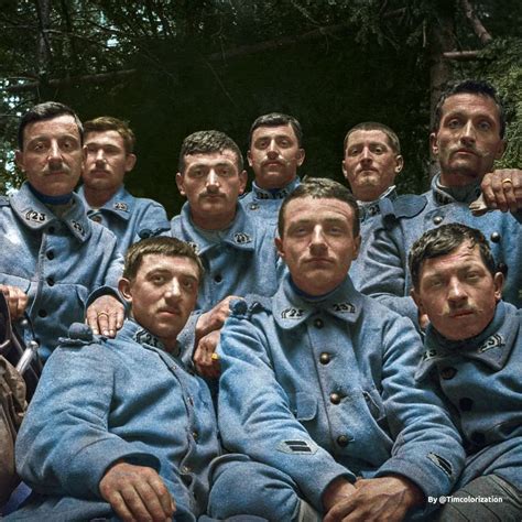 History French Soldiers Of The 23rd Infantry Regiment Pose For A