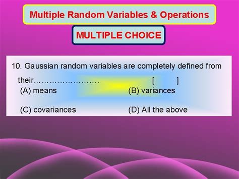 Unit2 Multiple Random Variables Operations Unit2 Multiple Random