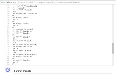 Github 6315018parser Code With C And Convert It To Assembly Languange Parsing