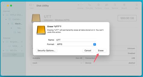 Convert An NTFS Drive To APFS HFS ExFAT Or FAT32 On Mac