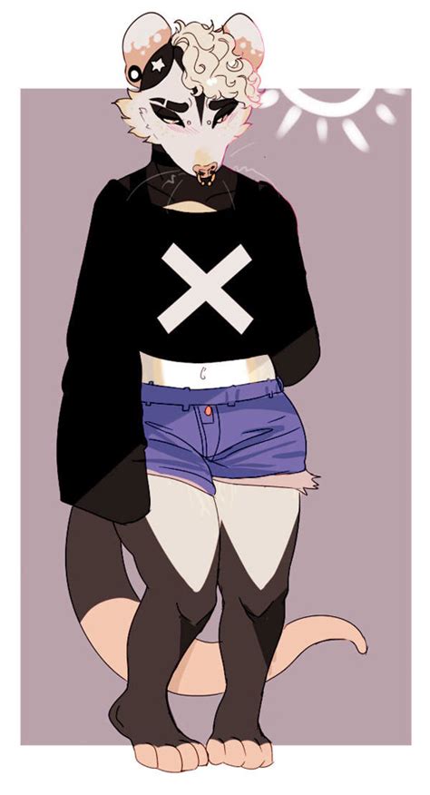 266008 Safe Artistfireflymachine Oc Oc Only Mammal Marsupial Opossum Anthro 2017