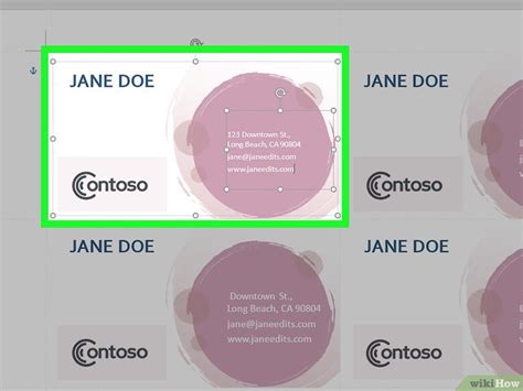 วิธีการ ทำนามบัตรด้วยโปรแกรม Microsoft Word พร้อมรูปภาพ
