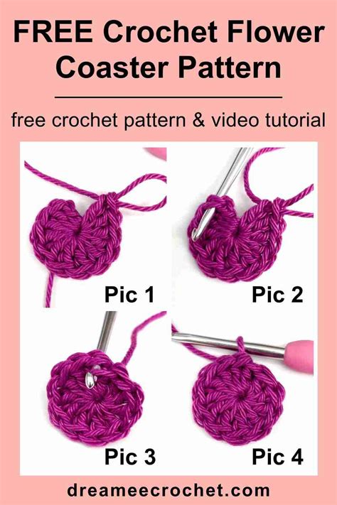 Free Crochet Flower Coaster Patterns 30 Free Crochet Coaster Patterns