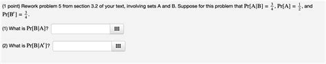 solved 1 point rework problem 5 from section 3 2 of your