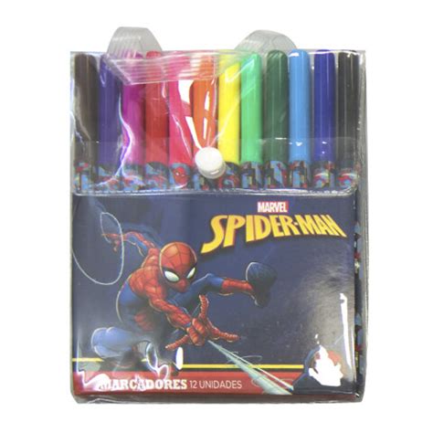 Pack X 12 Marcadores Spiderman — Cartoons
