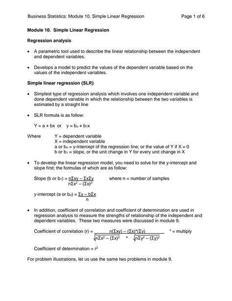 Solution Statistics Simple Linear Regression With Illustrative