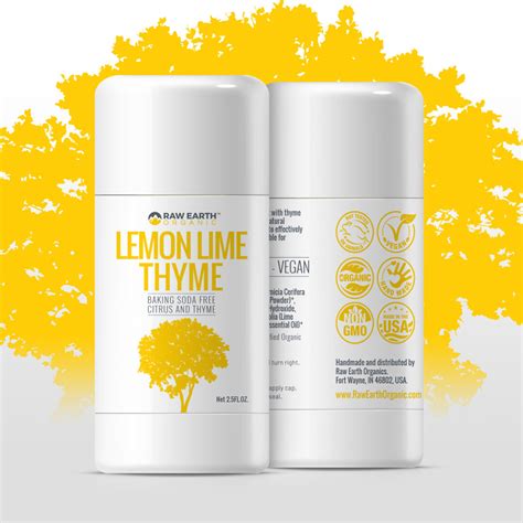 Raw Earth Organic Deodorant Label Outstanding Graphic Digital And