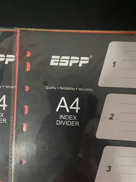 Espp A4 Index Divider Hobbies And Toys Stationery And Craft Stationery And School Supplies On Carousell Espp A4 Index Divider Hobbies And Toys Stationery And Craft Stationery And School Supplies On Carousell