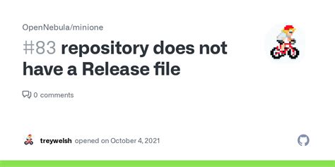 Repository Does Not Have A Release File · Issue 83 · Opennebula