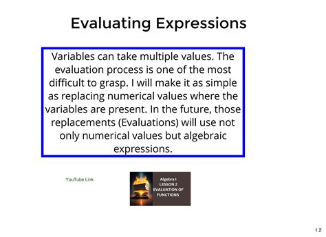 algebra i course lesson 2 evaluating expressions by math topics by dr