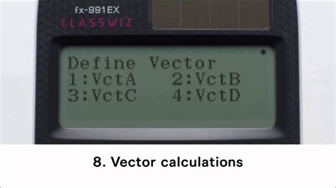 How To Perform Vector Operations On Casio Classwiz Fx 991 Ex Scientific