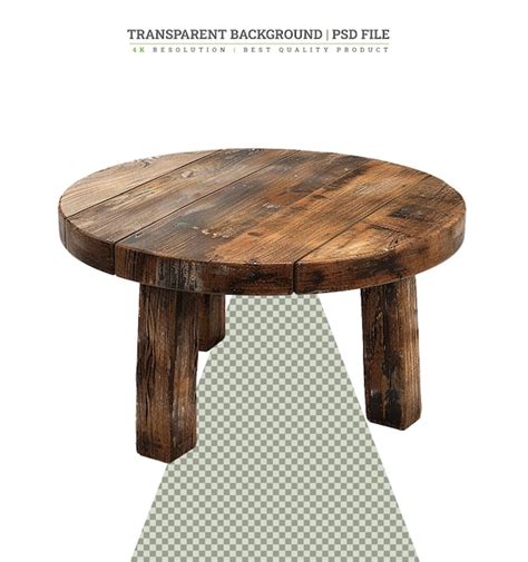 Premium Psd Wooden Bench Isolated On White Background And Have