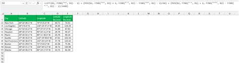 How To Convert Lat Long To Decimal In Excel Myexcelonline