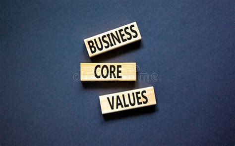 Business Core Values Symbol Concept Words Business Core Values On Beautiful Chalk Blackboard