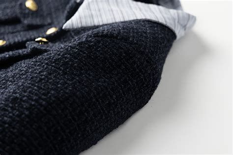 뮤즈무드 트위드 세트 네이비 셔츠형자켓 롱스커트 투피스 고급 면접복장 정장