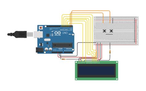 Circuit Design Arduino Clock Without Rtc Real Time Clock Module On Lcd Tinkercad