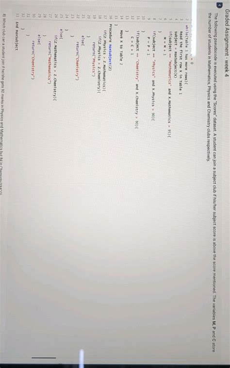 Graded Assignment Week 4 5 The Following StudyX