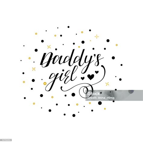 아빠의 소녀입니다 현대 핸드 레터링입니다 인사말 카드 배너 T셔츠 디자인에 대 한 가족에 대한 스톡 벡터 아트 및 기타 이미지
