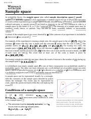 Understanding Sample Space Exploring Outcomes And Events In Course Hero