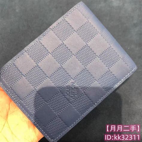 【二手】lv 路易威登 Multiple 錢包 對折錢包 短夾 卡夾 壓紋格子錢包 錢夾 N63124 蝦皮購物