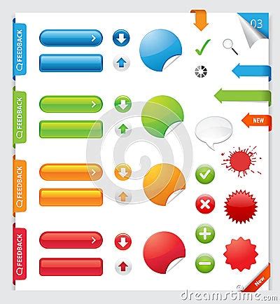 Web Design Navigation Set Icons Stock Vector Illustration Of Handshake Paper
