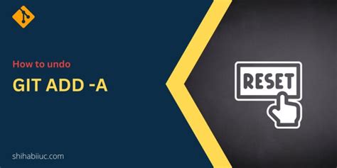 How To Undo The Git Add A Command