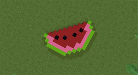 Melon Pixel Art Minecraft Project