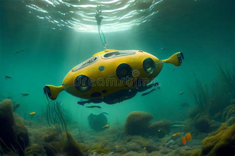 Underwater Robot Drone Created With Generative Ai Stock Illustration Illustration Of Survey