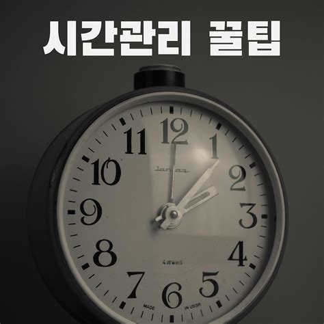 하루를 알차게 보내는 나만의 시간 관리 꿀팁