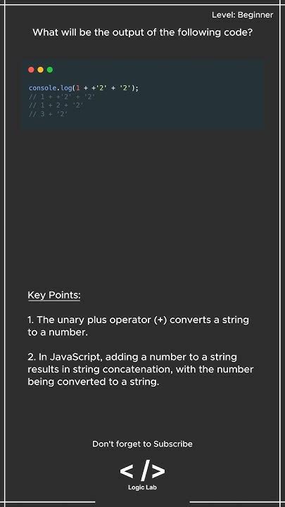 Javascript Interview Question What Will Be The Output Unary Plus Operator Javascript Js