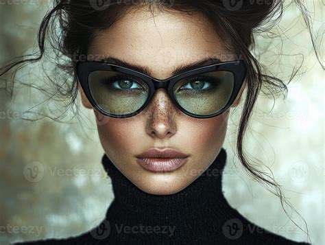 In A Captivating Fashion Portrait A Confident Woman Commands Attention