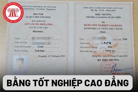 Mẫu Bằng Tốt Nghiệp Cao đẳng được In Bằng Tiếng Gì Và Nội Dung Ghi Trên