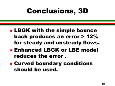 Ppt Accuracy Of Pulsatile 2d Flow In The Lattice Boltzmann Bgk Model